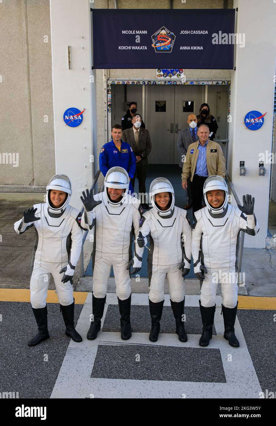 NASA's SpaceX Crew-5 Live Launch Coverage. NASA’s SpaceX Crew-5 waves after walking out of the ...
