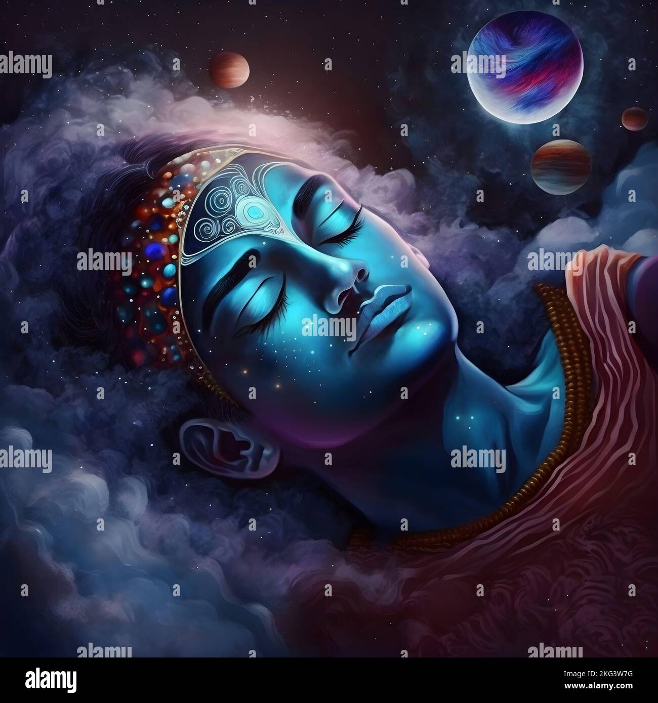 Sleeping vishnu hi-res stock photography and images - Alamy
