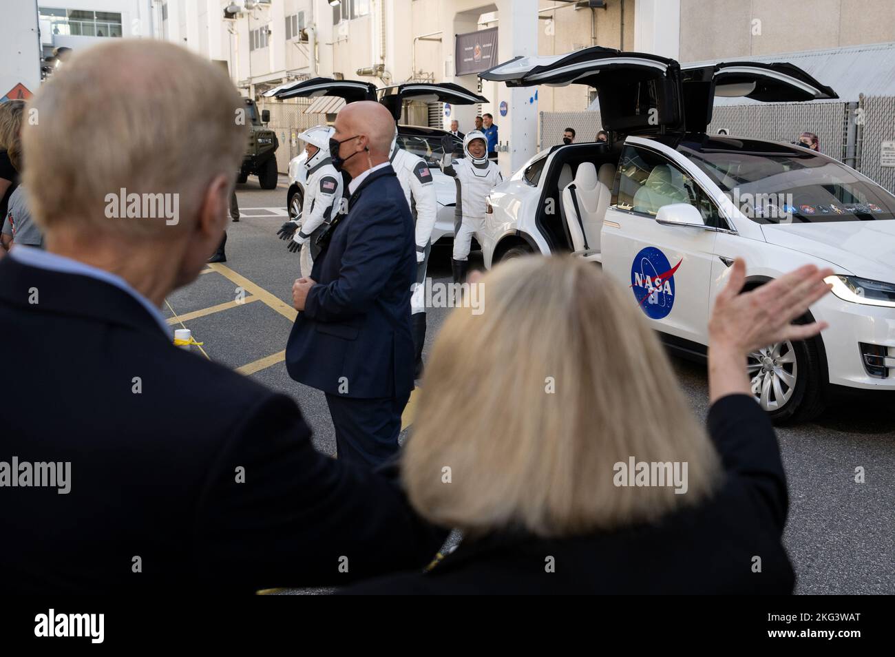 NASA’s SpaceX Crew-5 Crew Walkout. NASA Administrator Bill Nelson, left ...