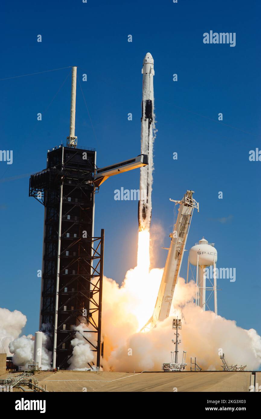 SpaceX Crew-5 Liftoff, Remote Cam #5. SpaceX’s Falcon 9 rocket, with the Dragon Endurance ...