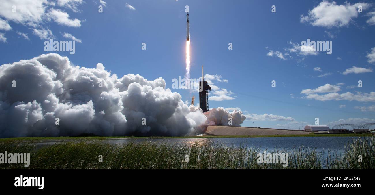 NASA’s SpaceX Crew-5 Launch. A SpaceX Falcon 9 rocket carrying the company's Crew Dragon ...