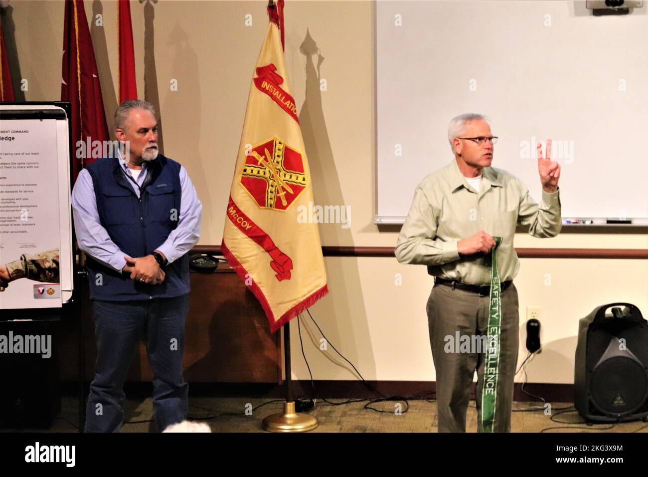 Fort McCoy Installation Safety Office Manager Randy Eddy displays the ...