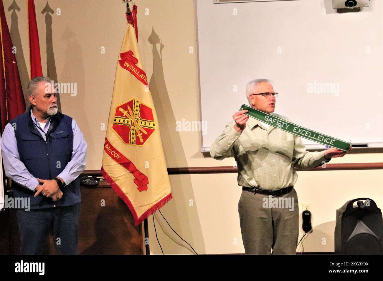 Fort McCoy Installation Safety Office Manager Randy Eddy displays the ...