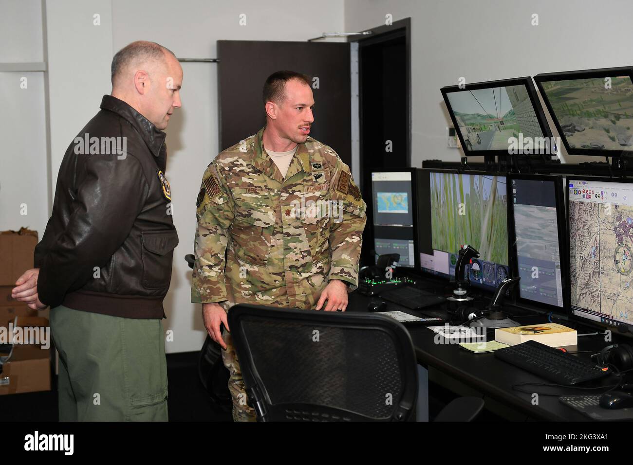 U.S. Air Force Maj. Gen. Duke A. Pirak, left, deputy director, Air ...