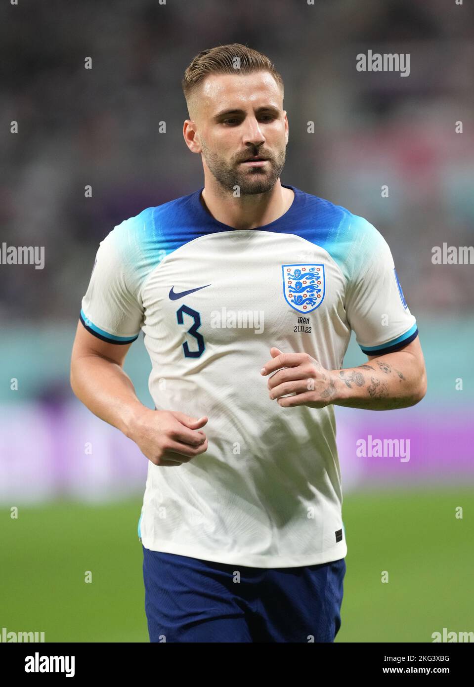 England's Luke Shaw during the FIFA World Cup Group B match at the ...