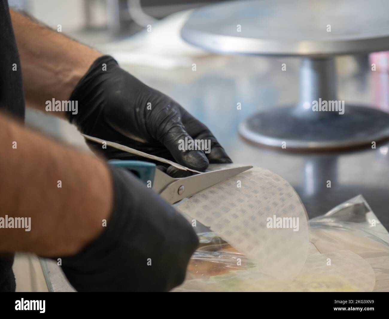 Rice paper sails cake toppers made with rice papers soaking in water ...