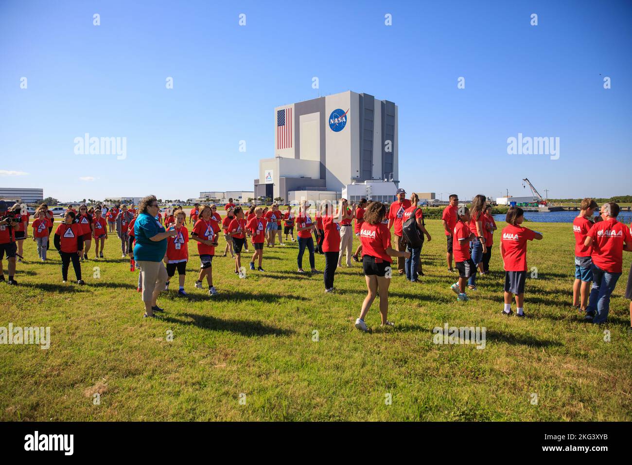 Students to Launch KSC Visit. A group of students and their chaperones ...