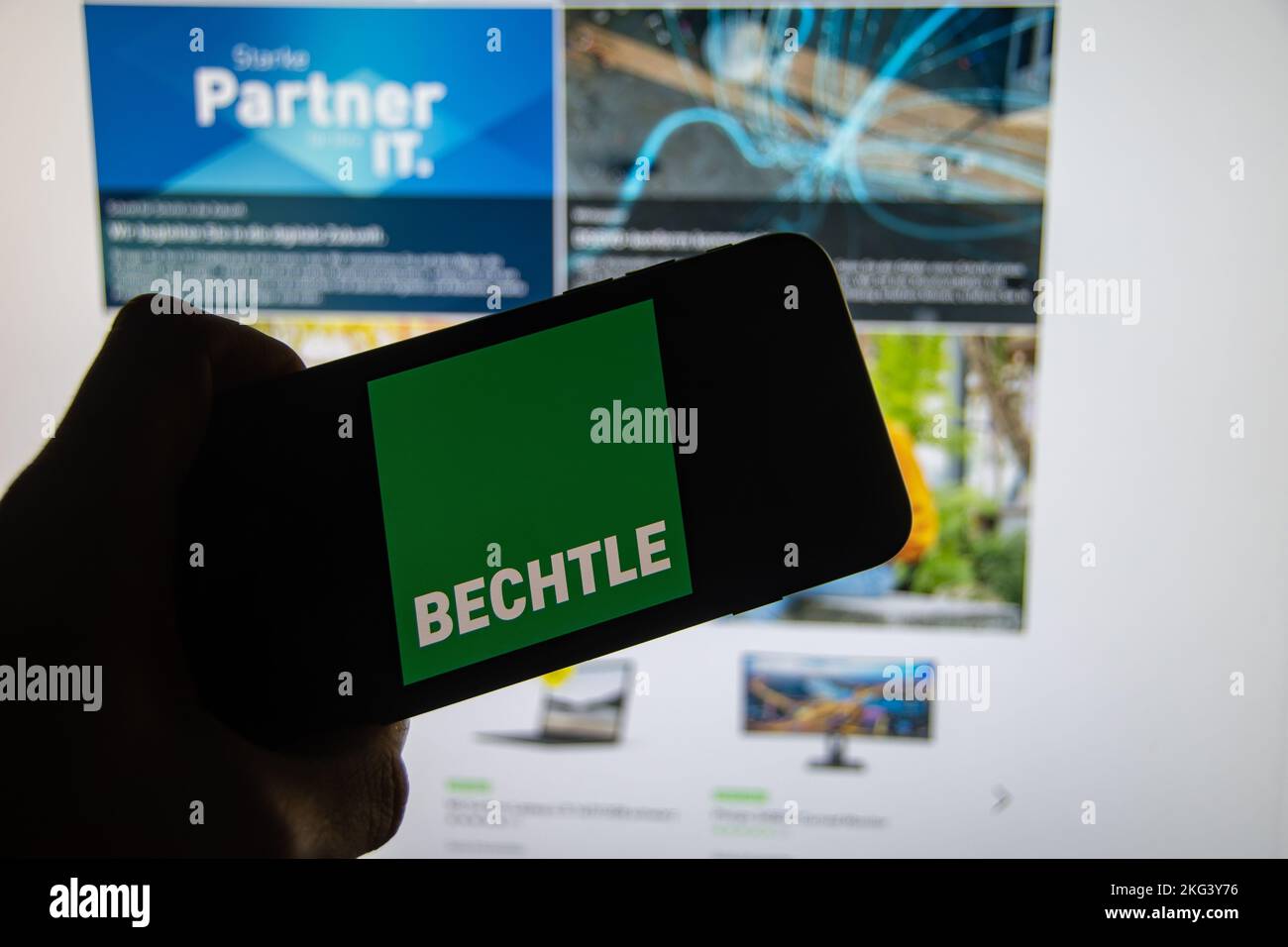 Rheinbach, Germany 21 November 2022, The brand logo of the German IT ...