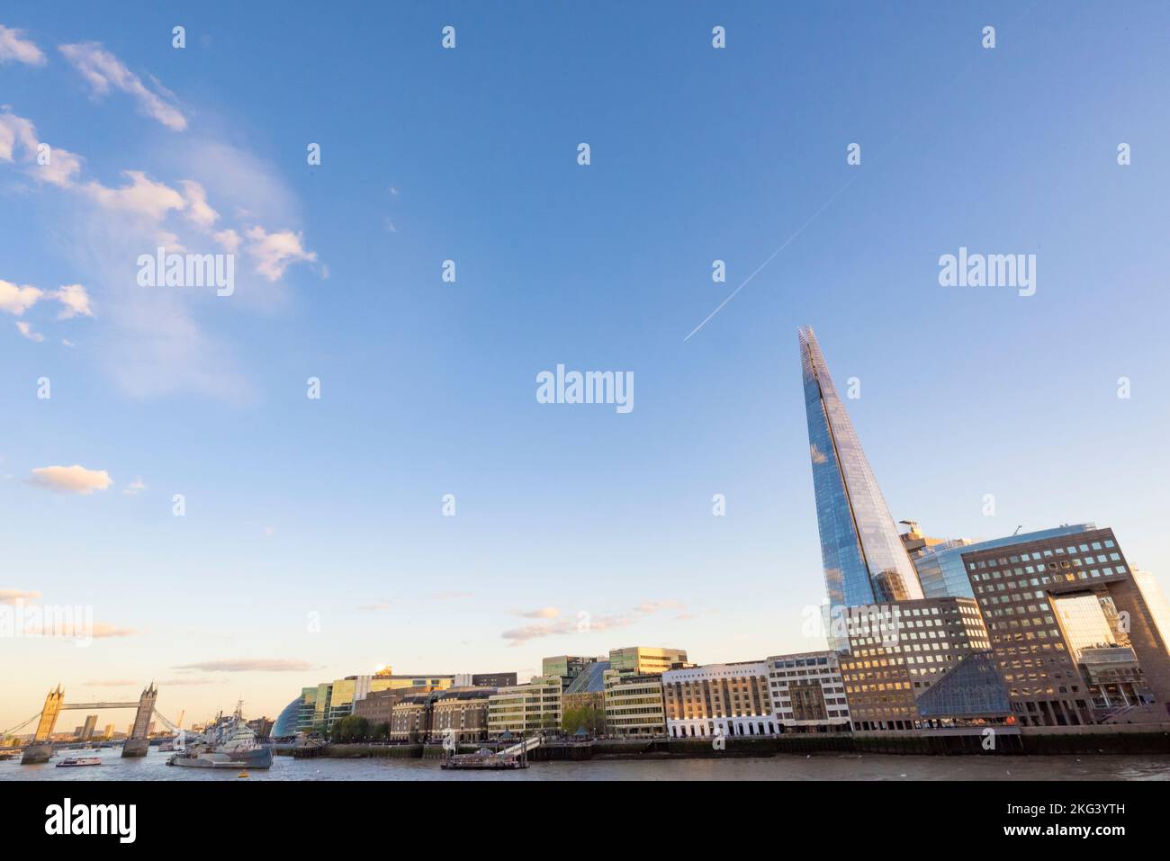 View of the Shard and the Tower Bridge in London Stock Photo - Alamy