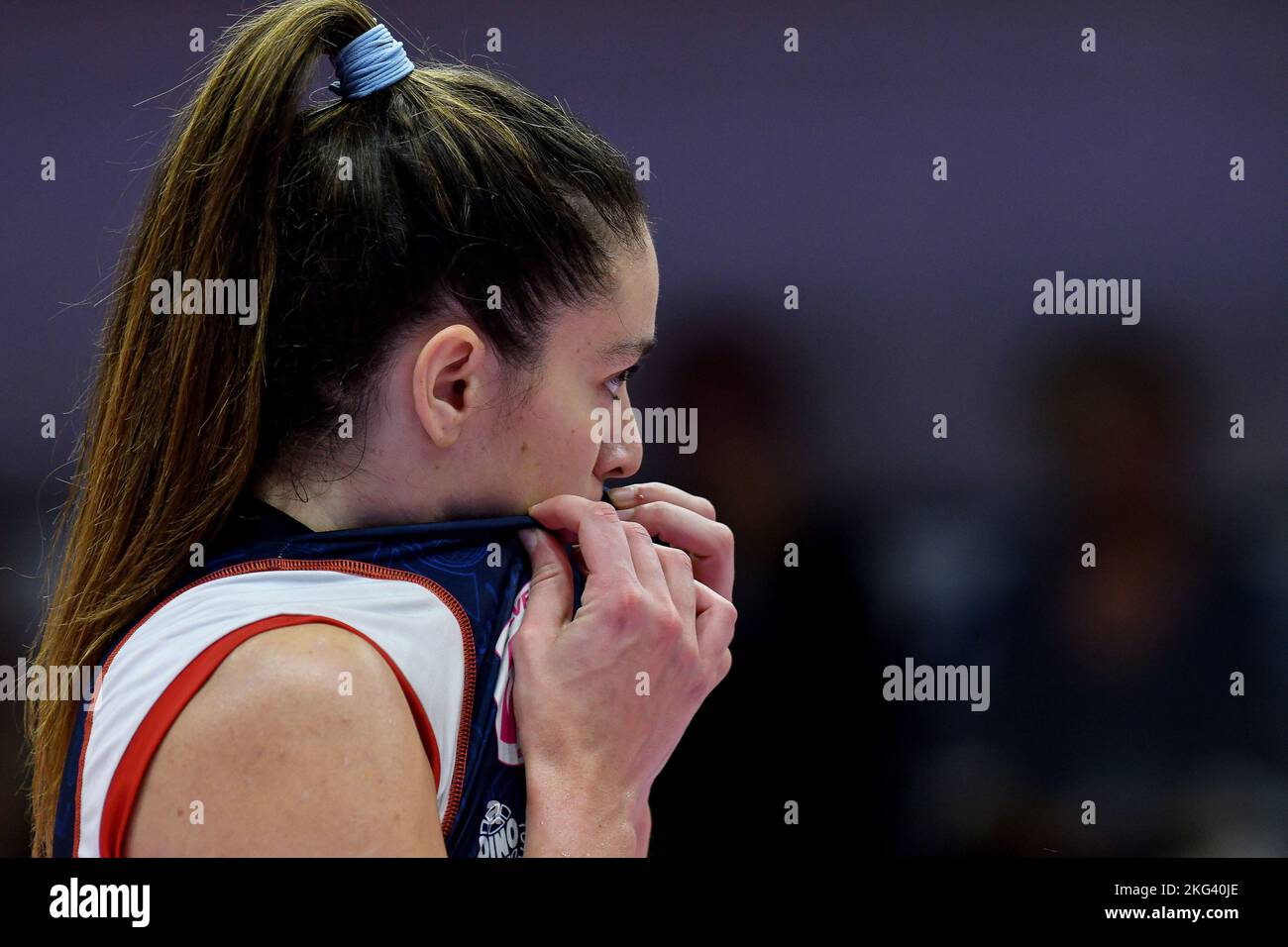 Francesca Bosio #4 of Reale Mutua Fenera Chieri reacts during Volley ...