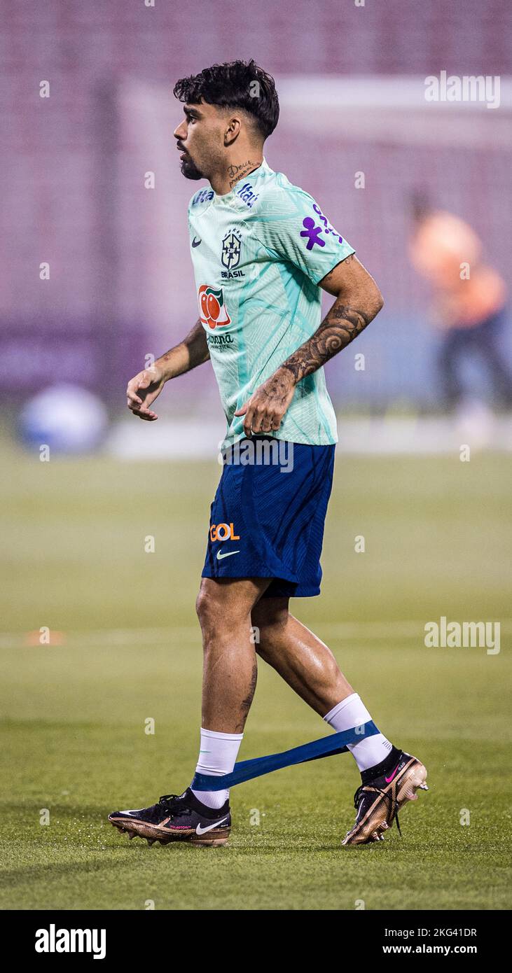 Qatar - 11/21/2022 - WORLD CUP 2022, BRAZILIAN TEAM TRAINING - Lucas ...