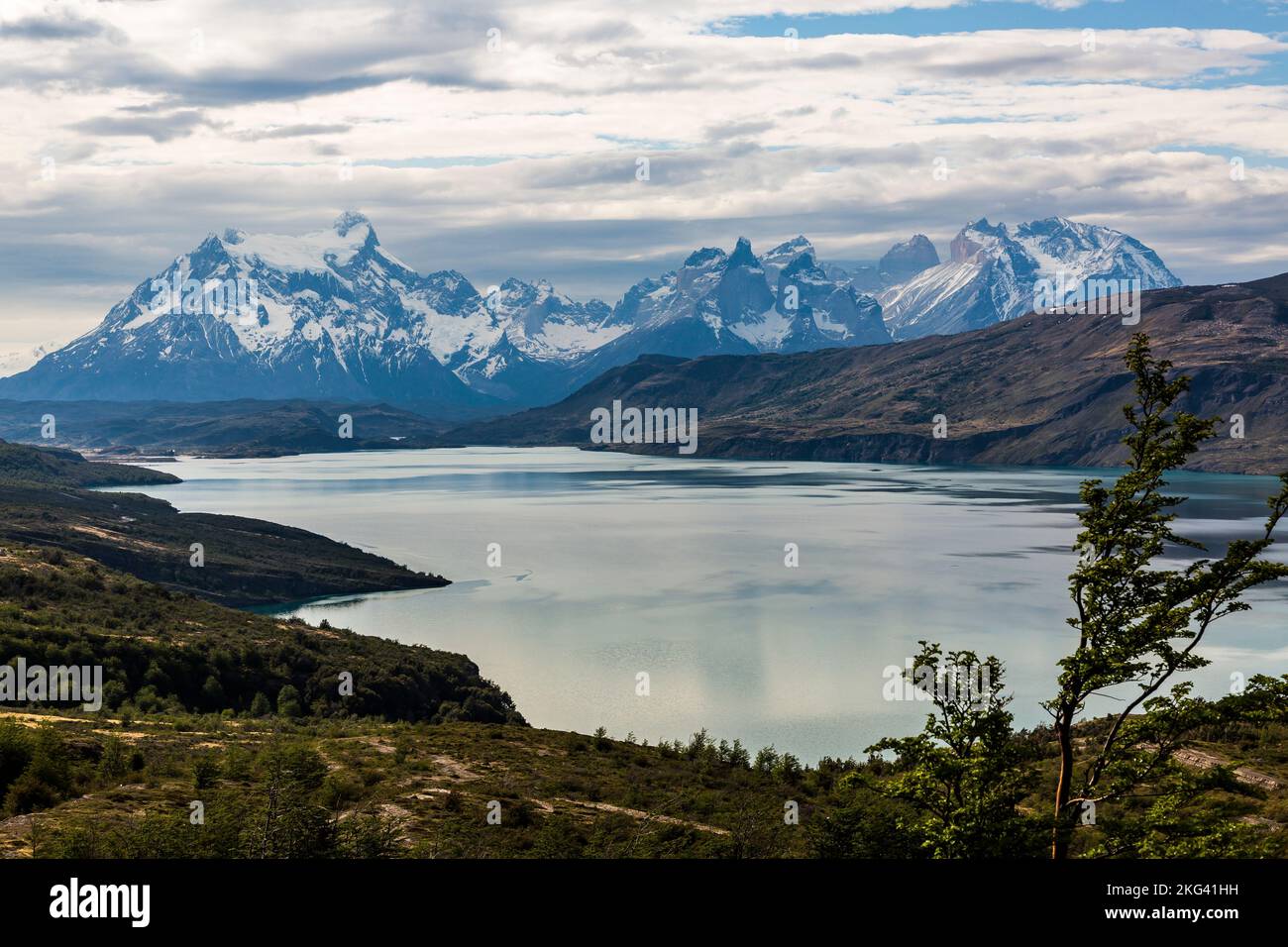Panorama picture of Torres del Paine massif at the Torres del Paine ...