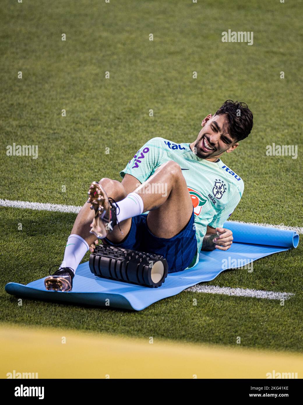 Qatar - 11/21/2022 - WORLD CUP 2022, BRAZILIAN TEAM TRAINING - Lucas ...