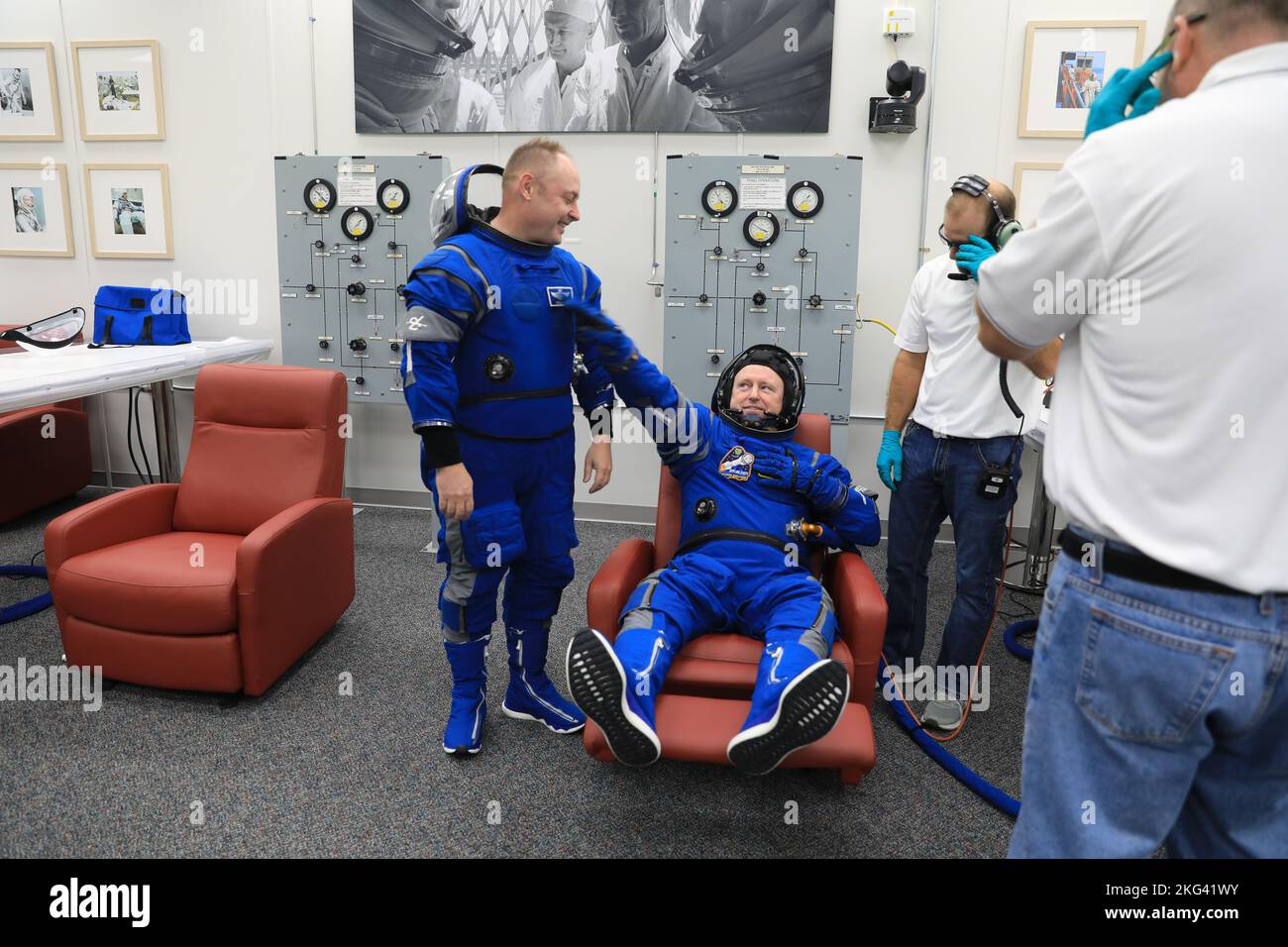 NASA astronauts Wilmore, Fincke, and Williams conducted a Boeing Crew ...