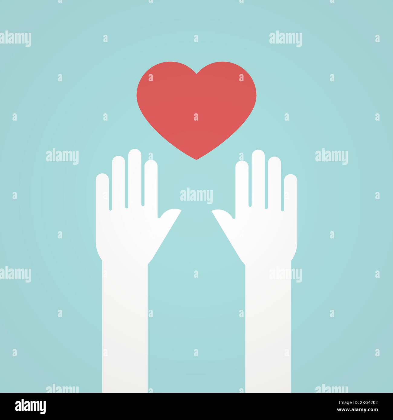 Human love. Human hands and heart shape. Concept of love. Vector ...