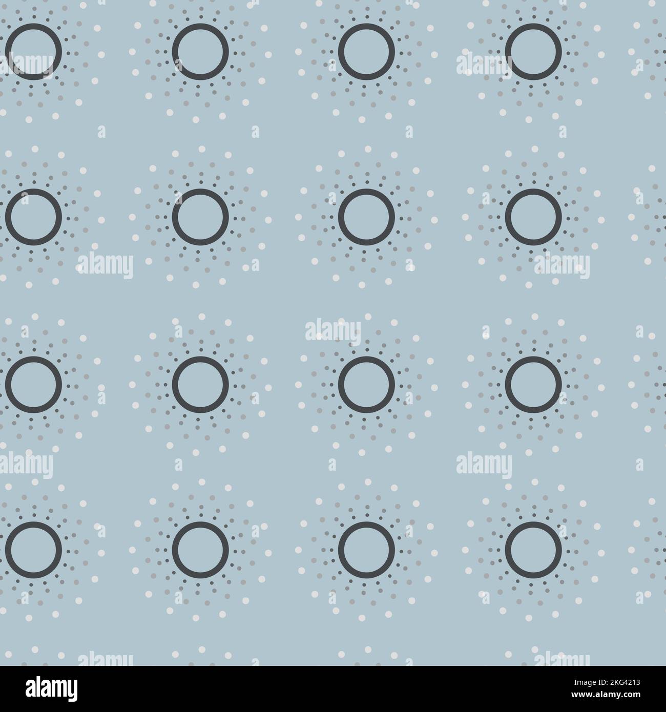 Circles and dots seamless pattern. For print on fabric or paper. Vector ...
