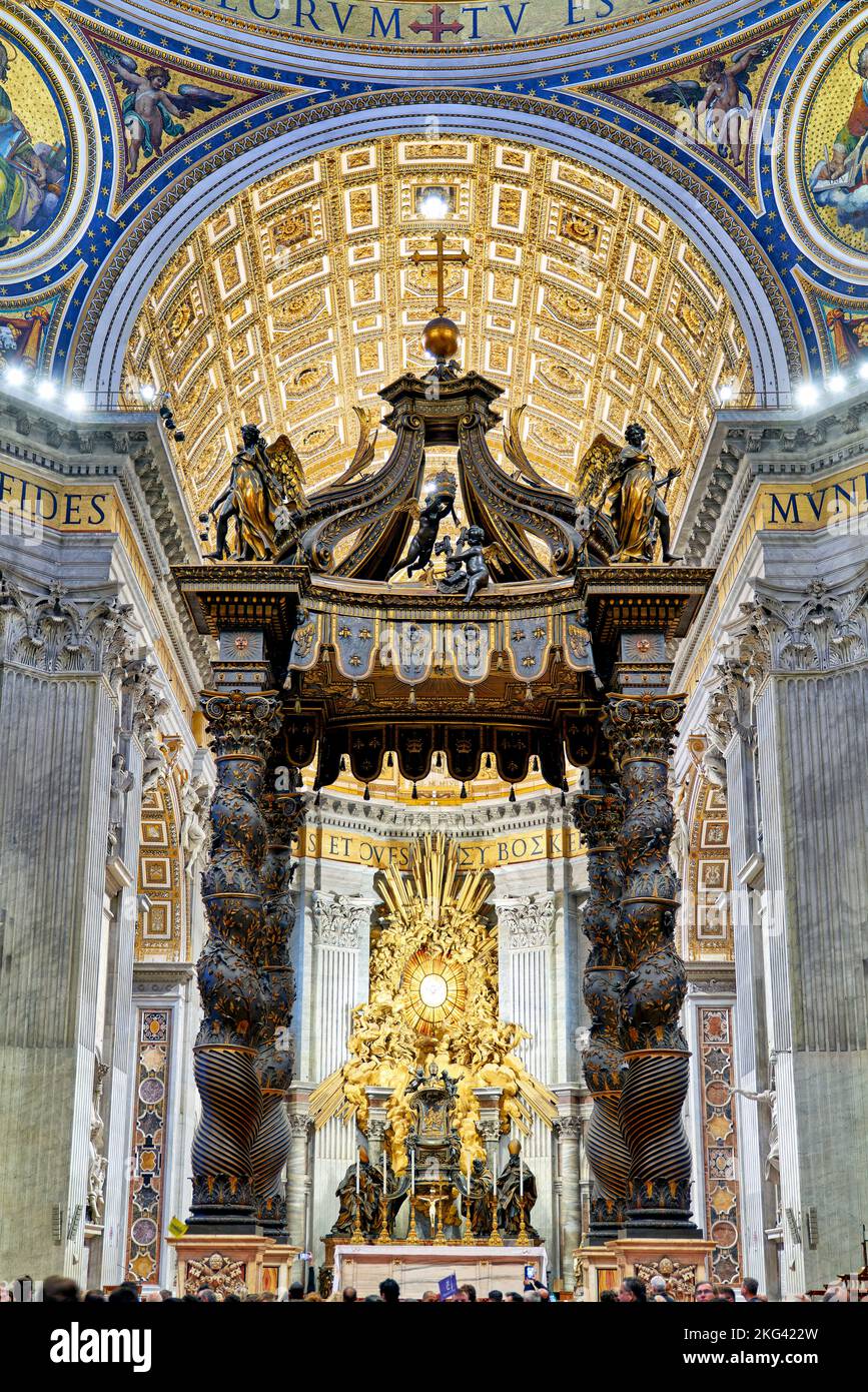Rome Lazio Italy. Saint Peter's Basilica in Saint Peter's Square. The ...