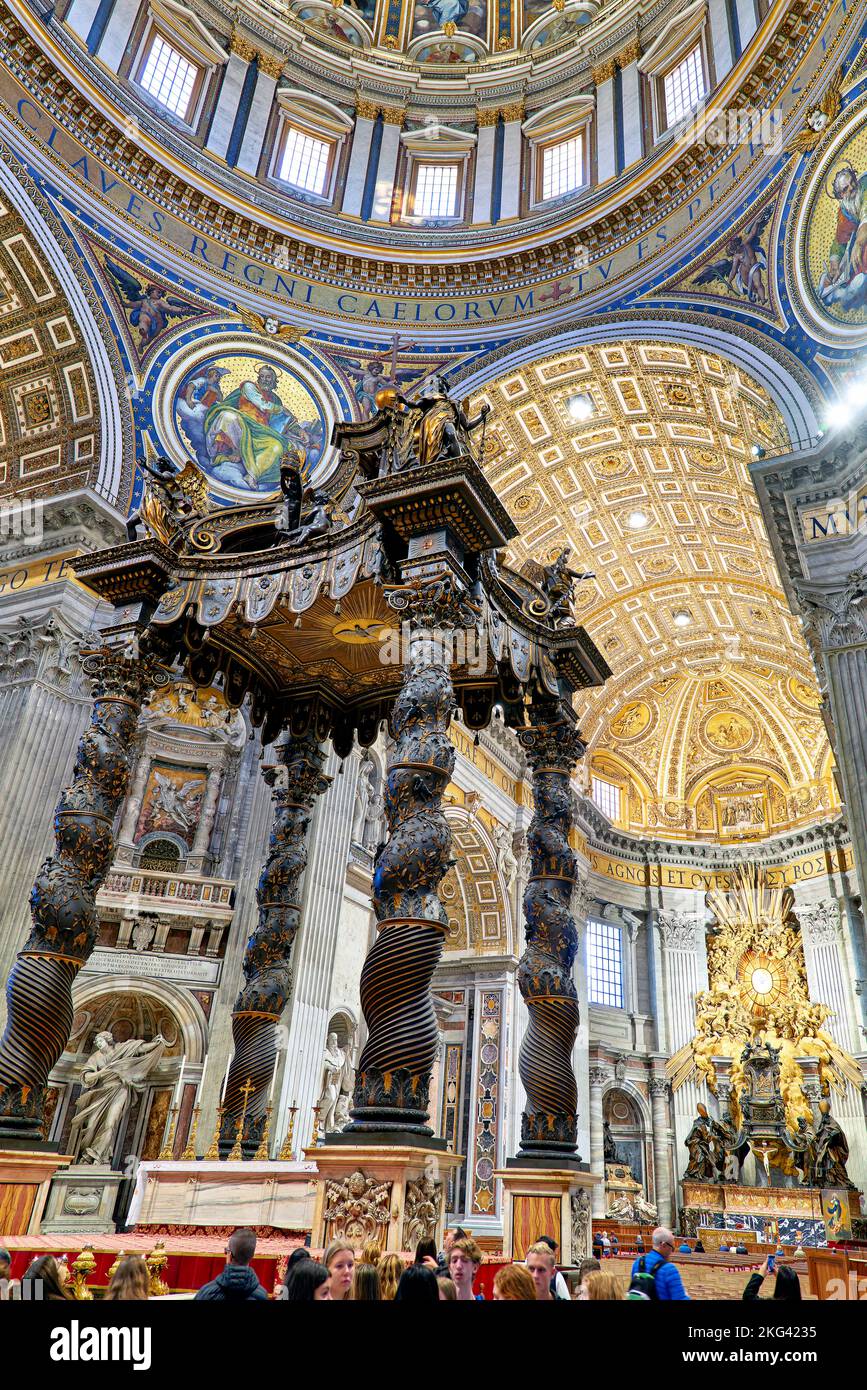 Rome Lazio Italy. Saint Peter's Basilica in Saint Peter's Square. The ...