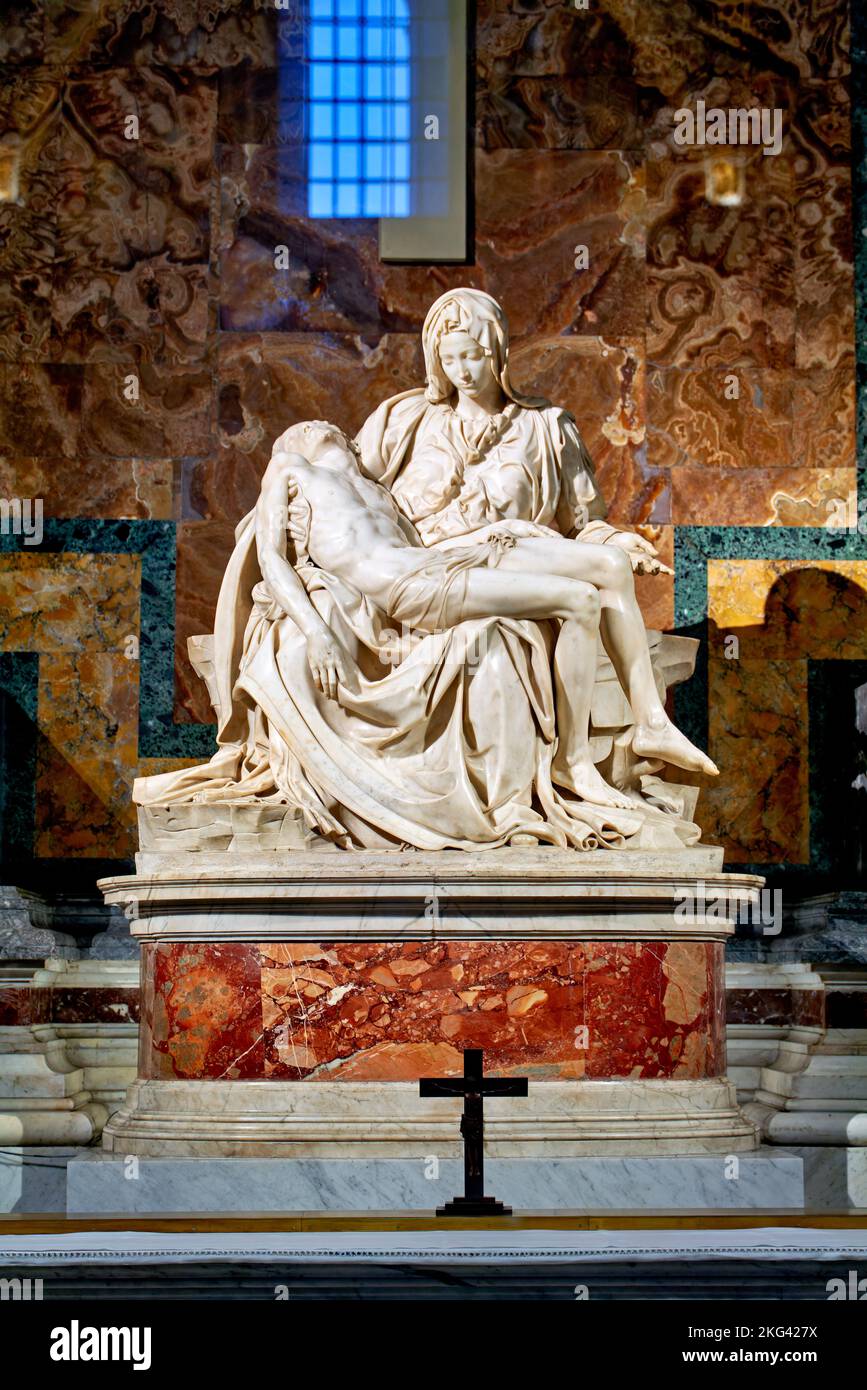 Rome Lazio Italy. Saint Peter's Basilica in Saint Peter's Square. The Pietà by Michelangelo ...