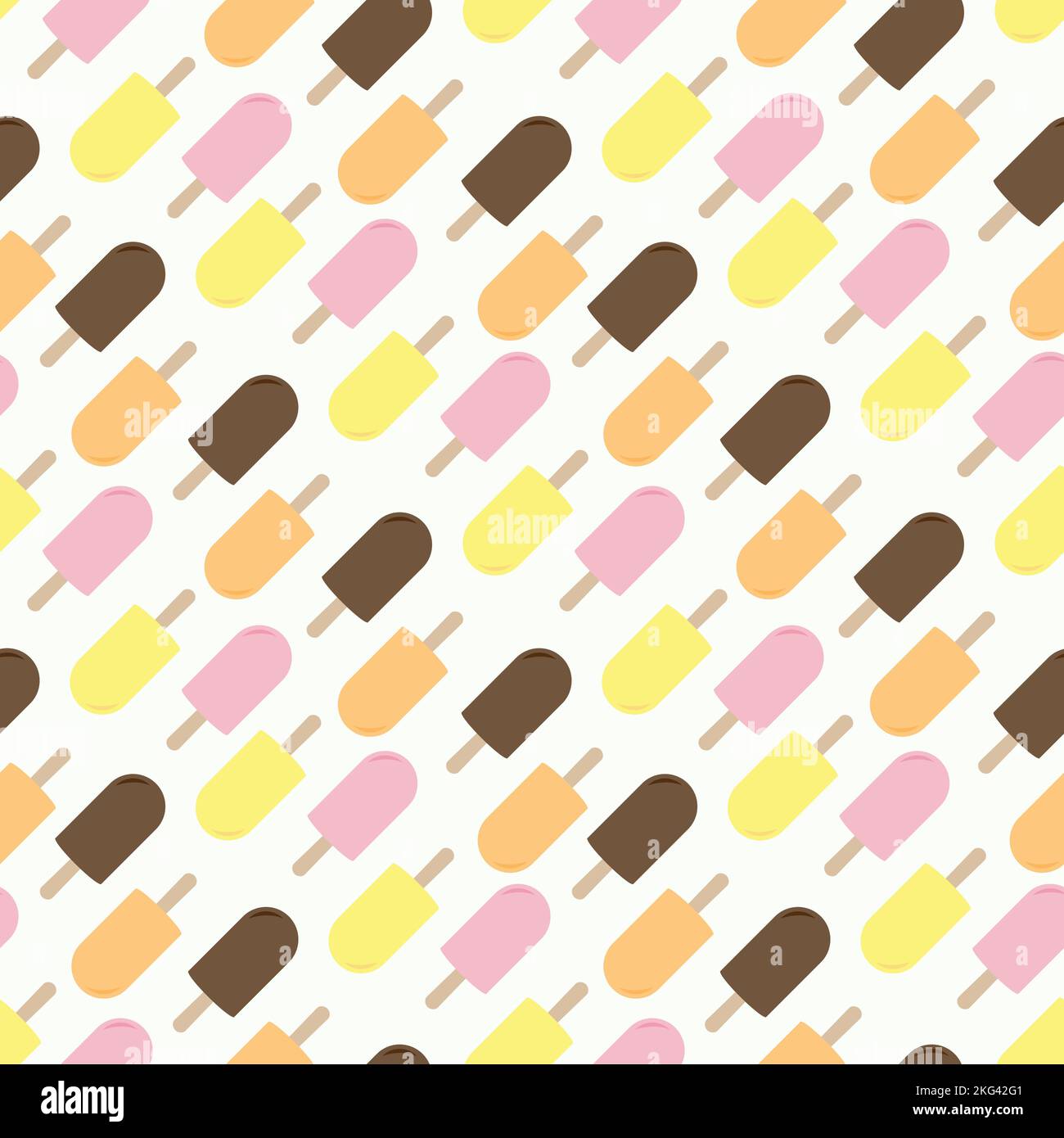 Ice cream seamless pattern. For print on fabric or paper. Vector ...