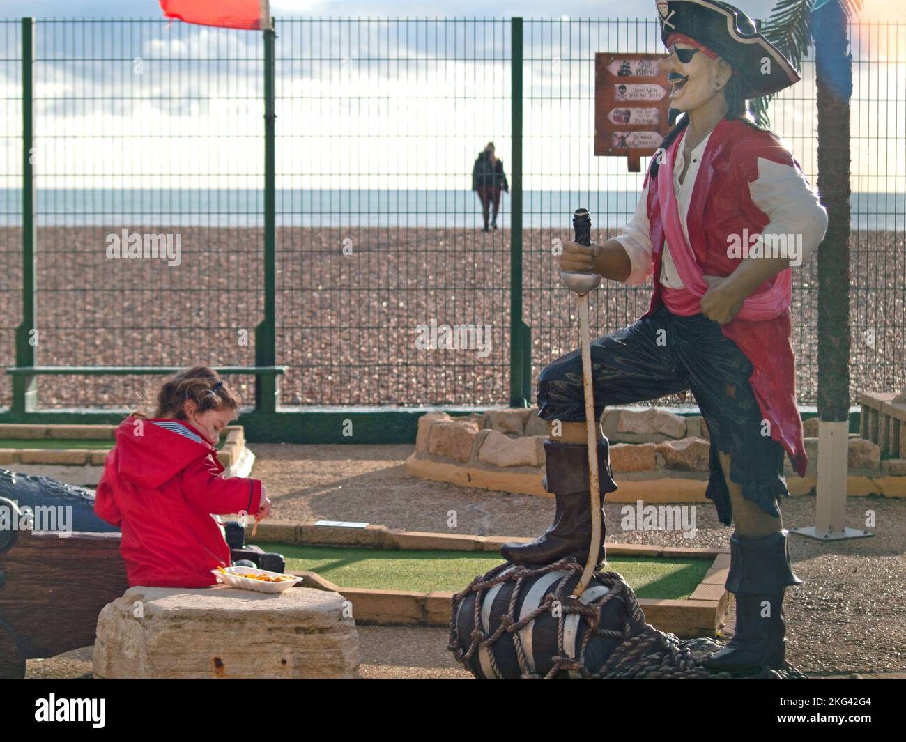 Pirate themed crazy golf on the Brighton seafront Stock Photo - Alamy