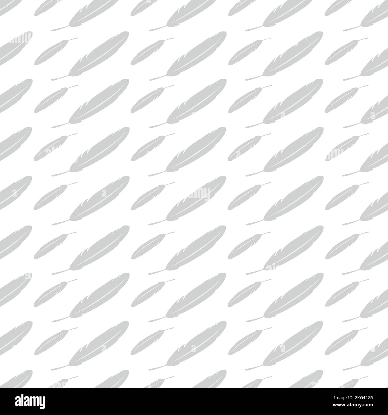 Grey feathers and dots seamless pattern. For print on fabric or paper ...