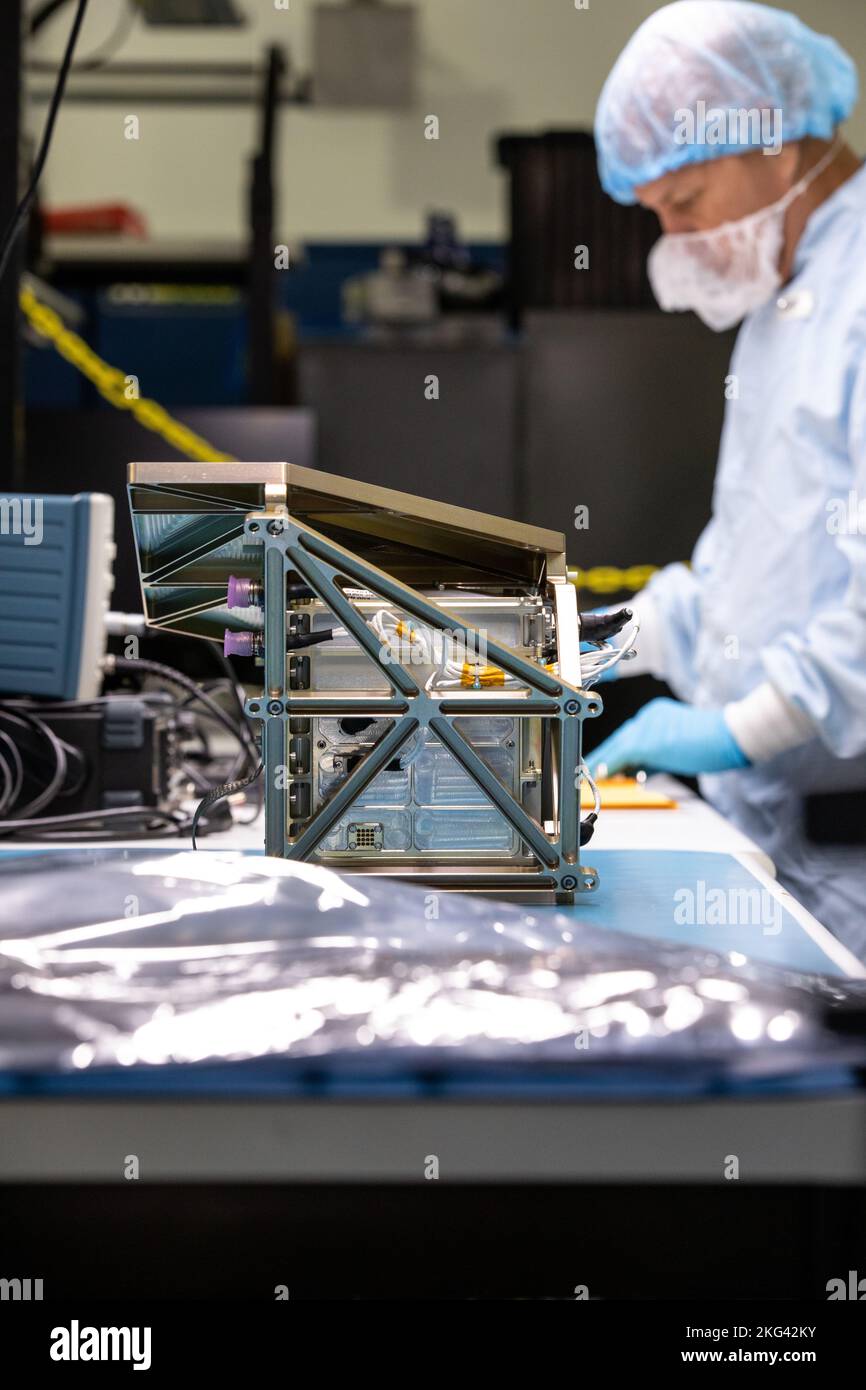 PRIME-1 MSolo MLI Install. Engineers prepare the Mass Spectrometer ...