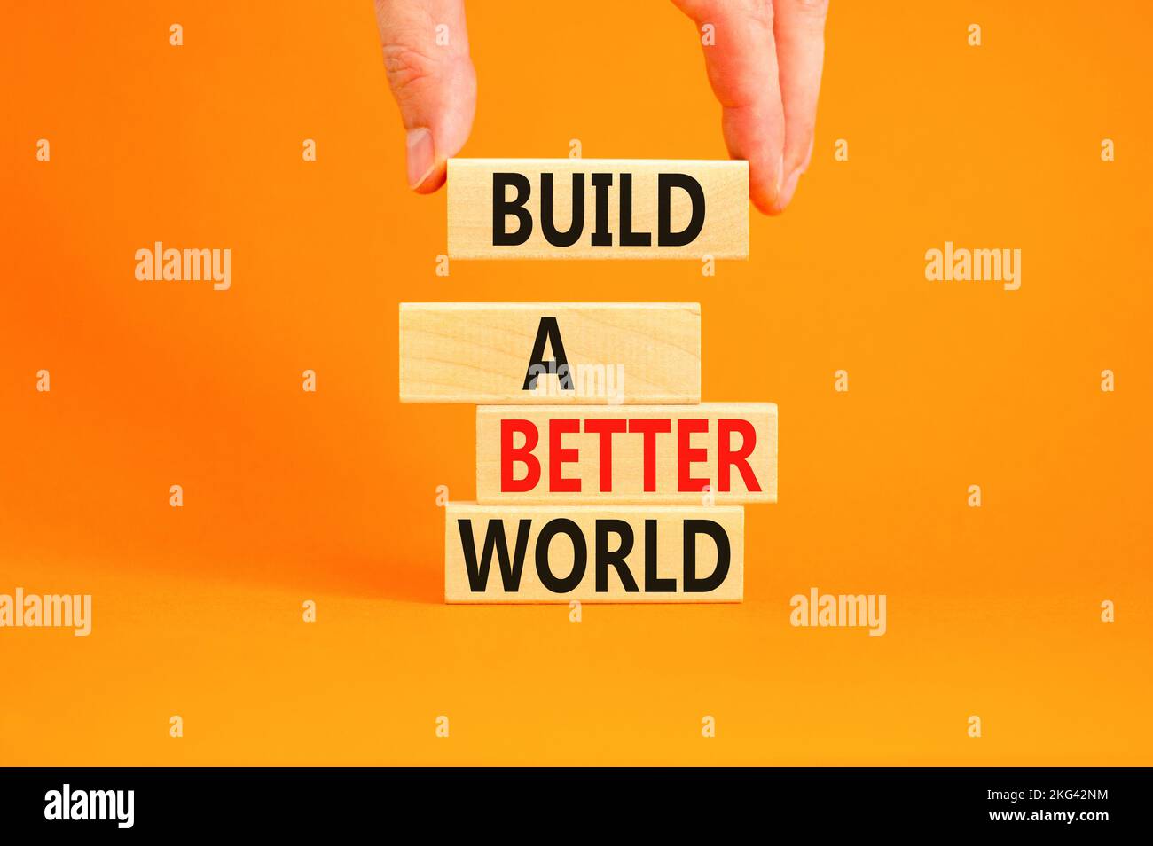 Build a better world symbol. Concept words Build a better world on ...
