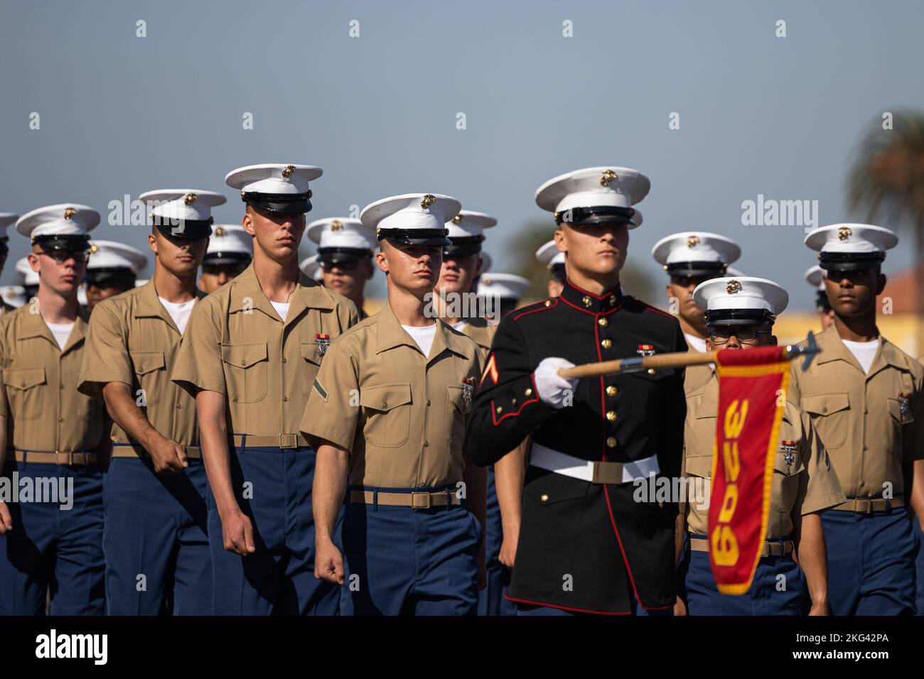 U.S. Marines with India Company, 3rd Recruit Training Battalion ...