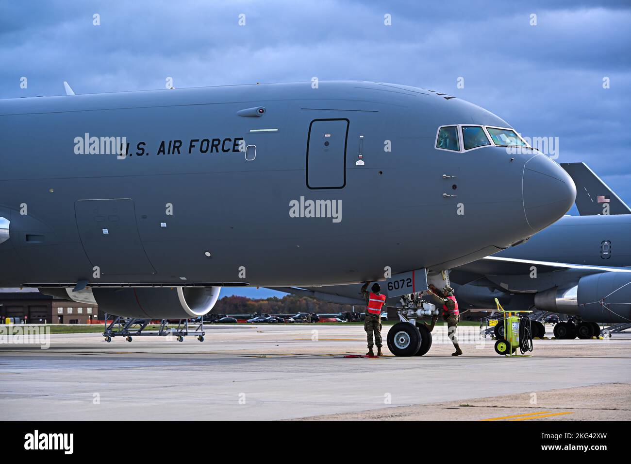 A KC-46A Pegasus arrives on Joint Base McGuire-Dix-Lakehurst, N.J., Oct ...