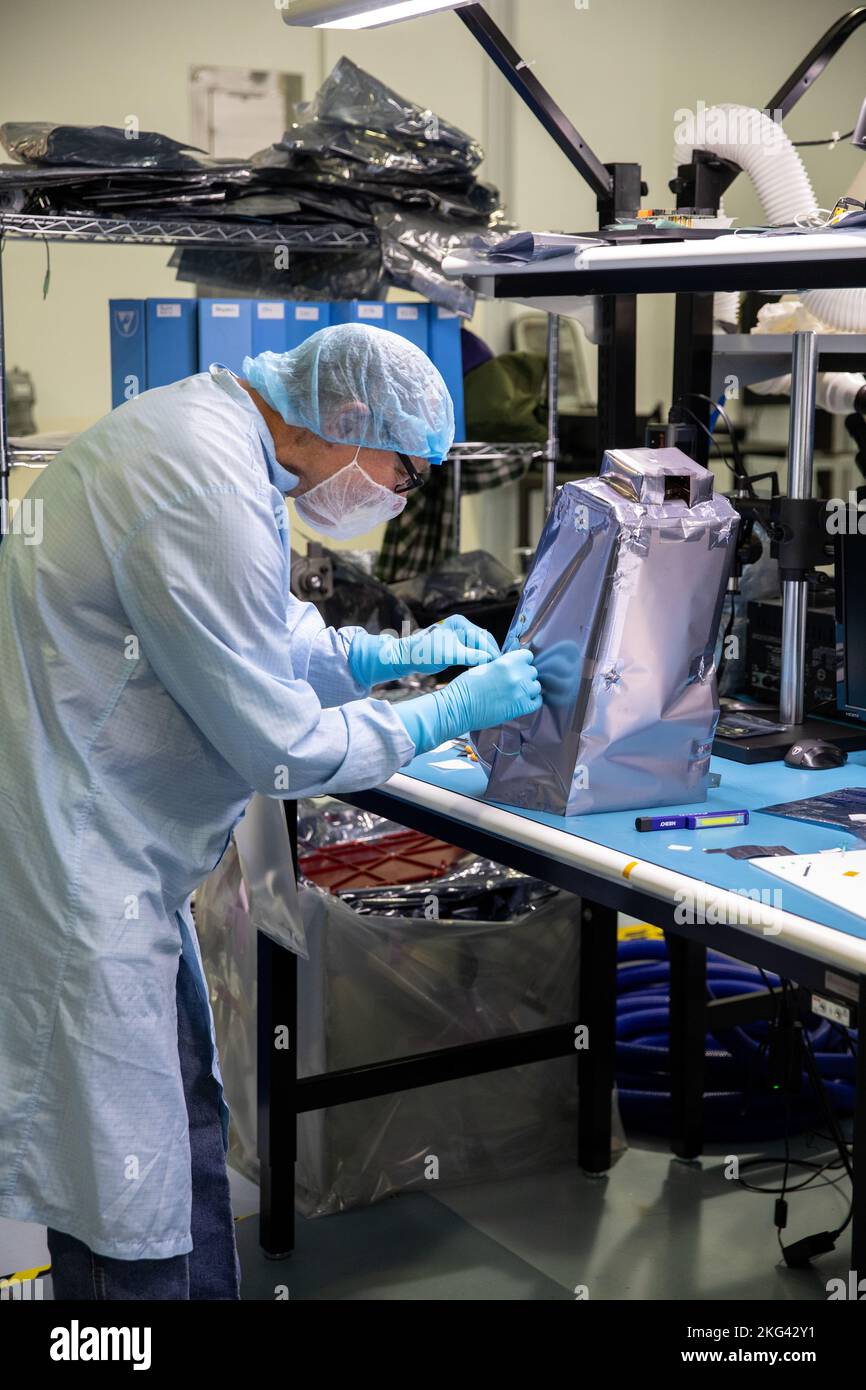 PRIME-1 MSolo MLI Install. Engineers install multilayer insulation (MLI ...