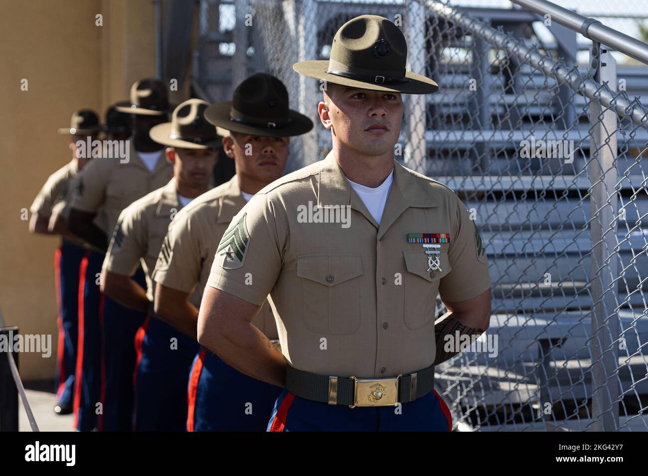 U.S. Marine Corps Drill Instructors with India Company, 3rd Recruit ...