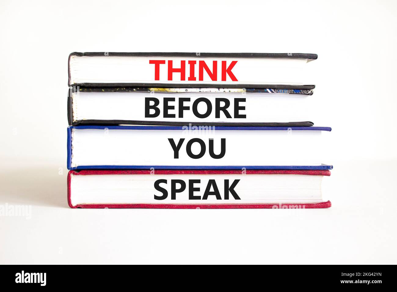 Think before you speak symbol. Concept words Think before you speak on ...