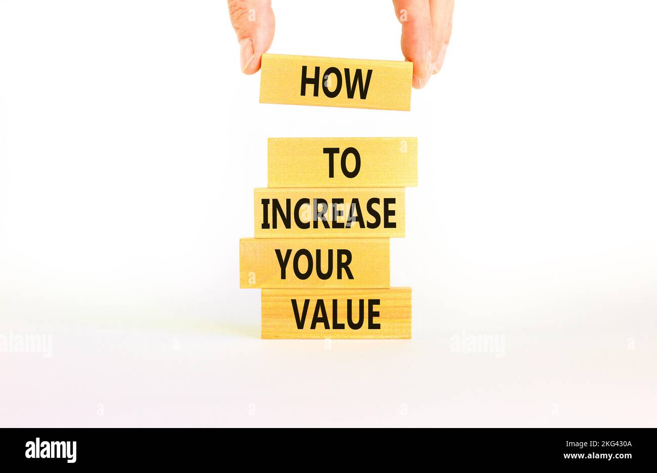 Increase your value symbol. Concept words How to increase your value on ...