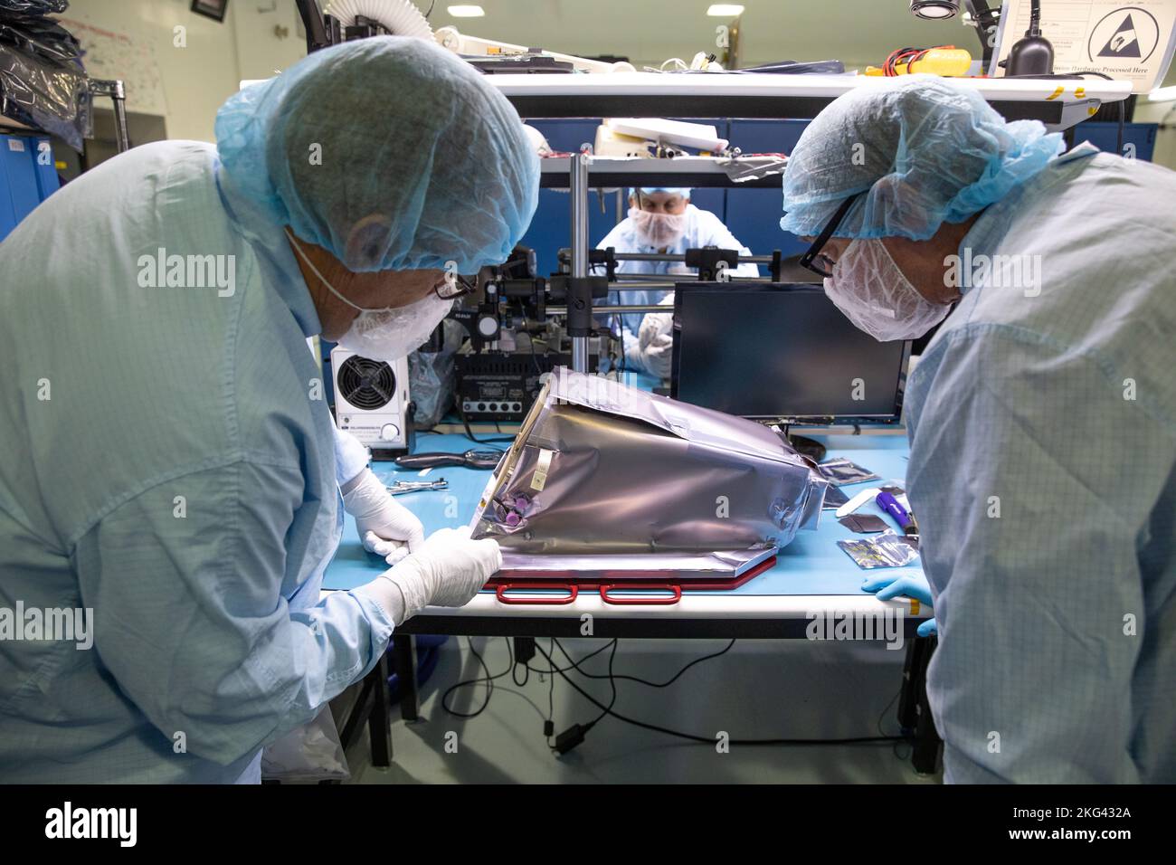 PRIME-1 MSolo MLI Install. Engineers install multilayer insulation (MLI ...