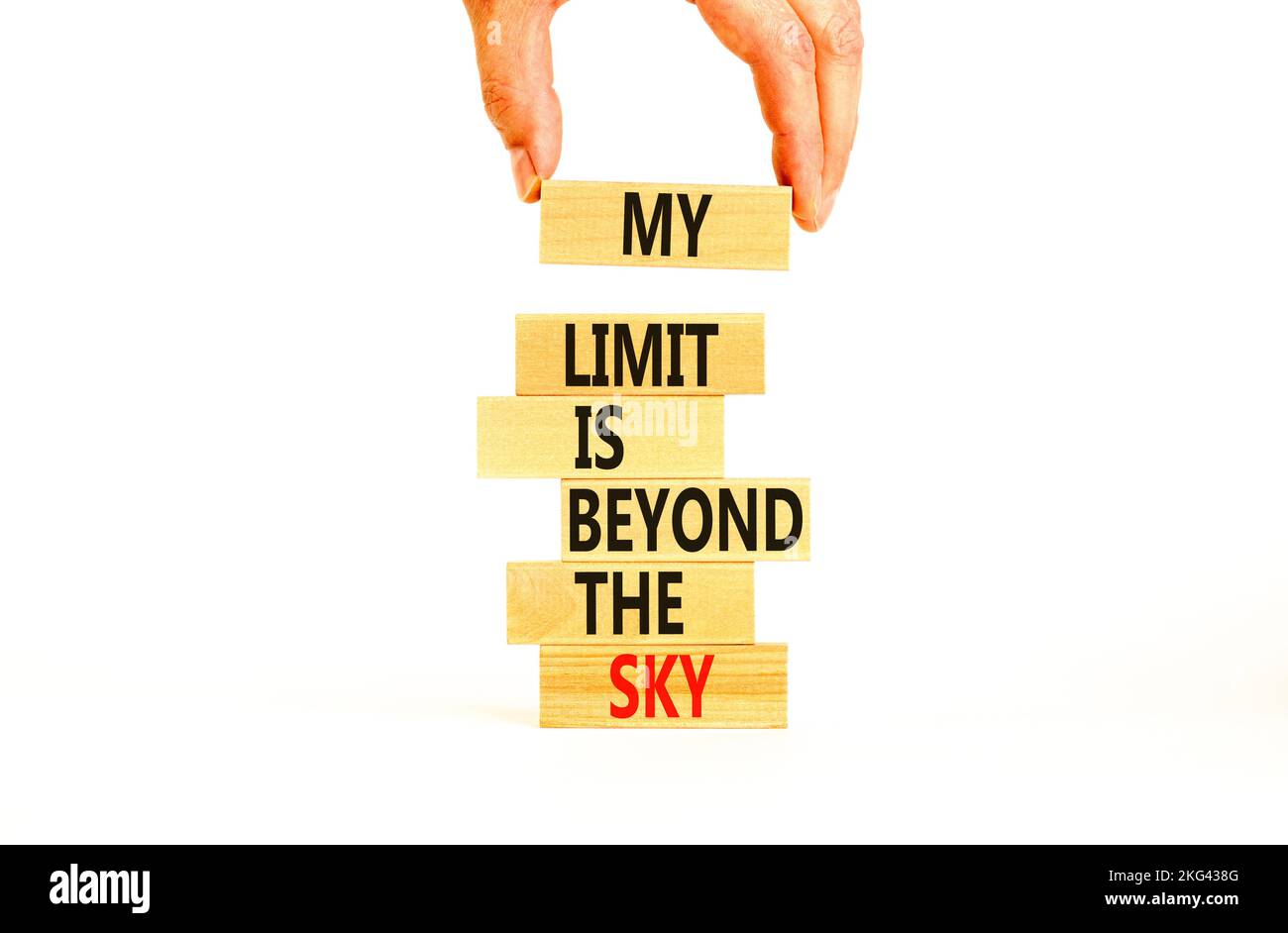 My limit is the sky symbol. Concept words My limit is beyond the sky on ...
