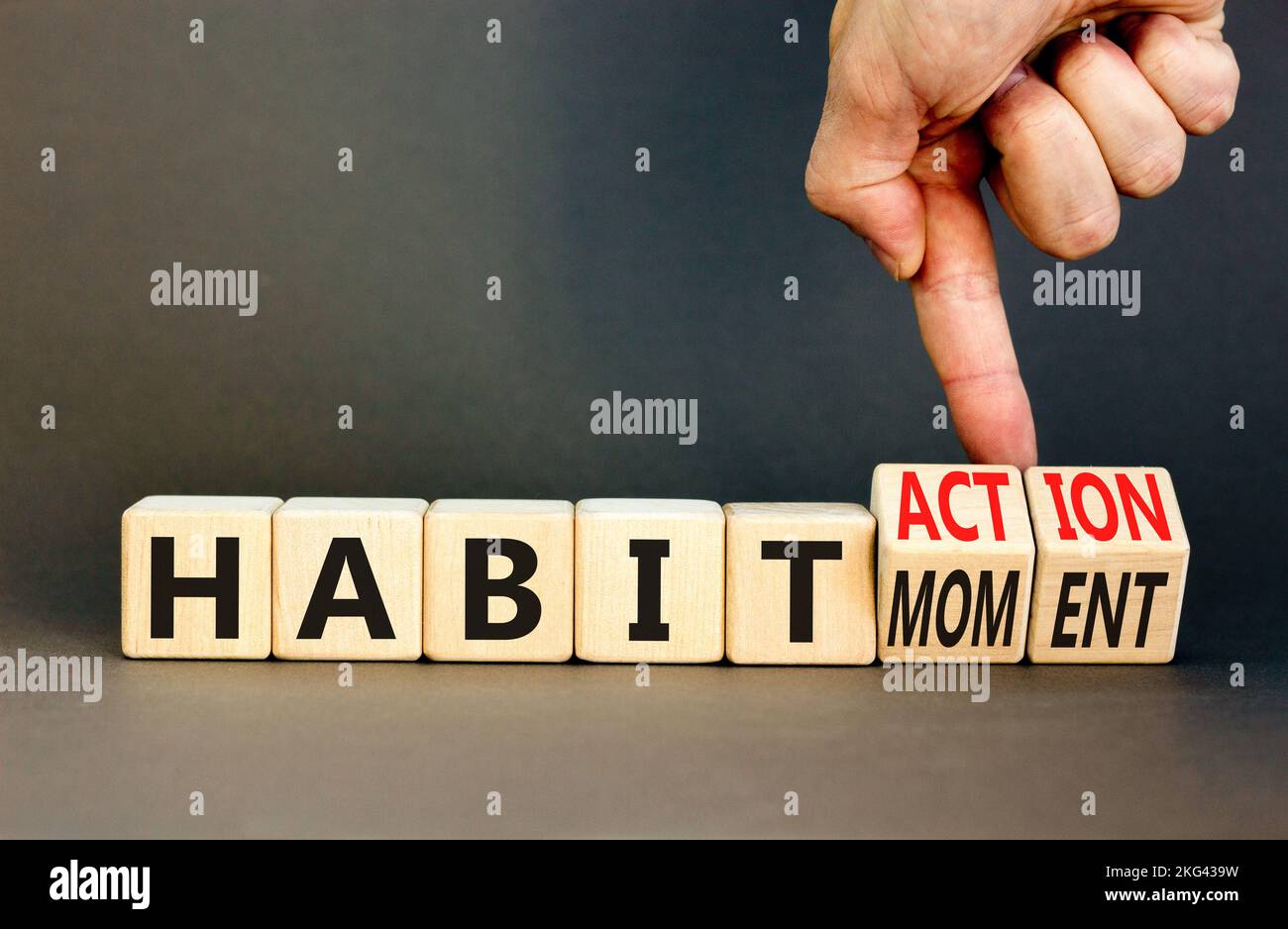 Habit action and moment symbol. Concept words Habit action Habit moment ...