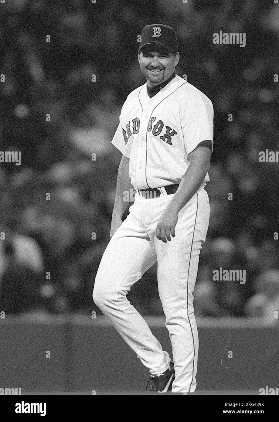 RED SOX PITCHER BUTCH HENRY ALL SMILES AS HE RETURNED TO THE MOUND ...