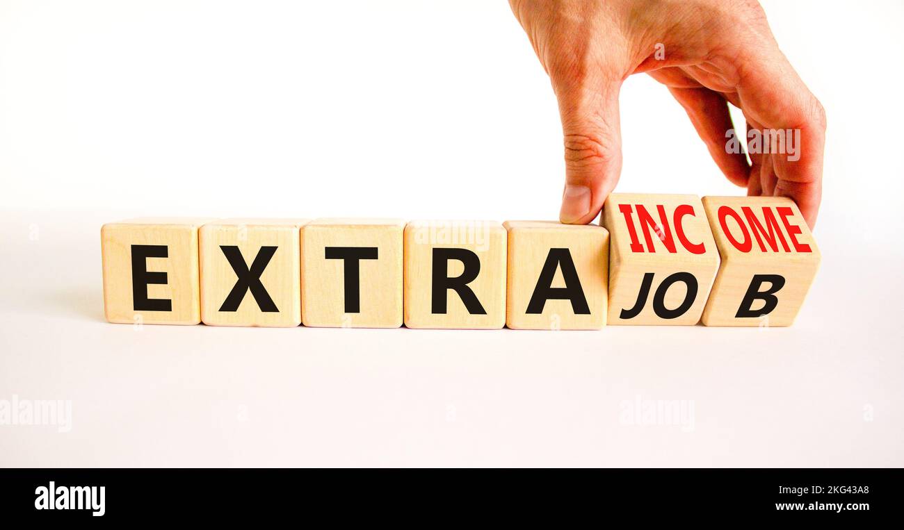 Extra job and income symbol. Concept words Extra job Extra income on ...