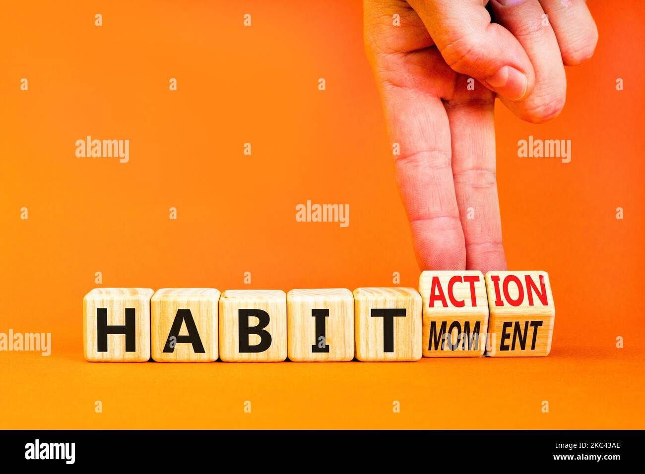 Habit action and moment symbol. Concept words Habit action Habit moment ...