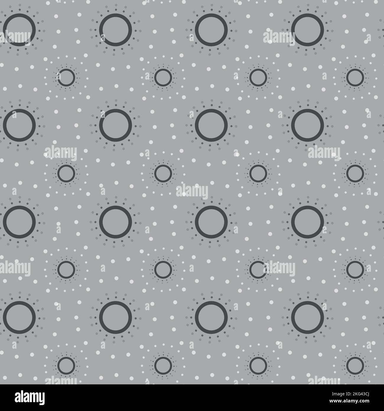 Circles and dots seamless pattern. For print on fabric or paper. Vector ...