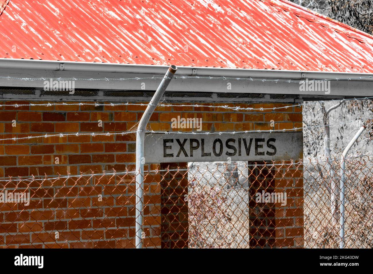 An old powder shed, explosives storage building in Canberra Stock Photo ...