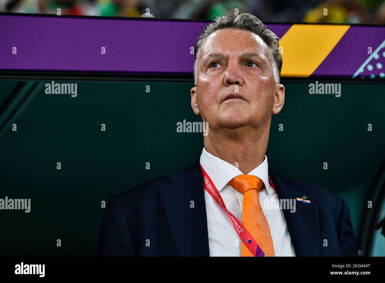 DOHA, QATAR - NOVEMBER 21: Coach Louis van Gaal of the Netherlands ...