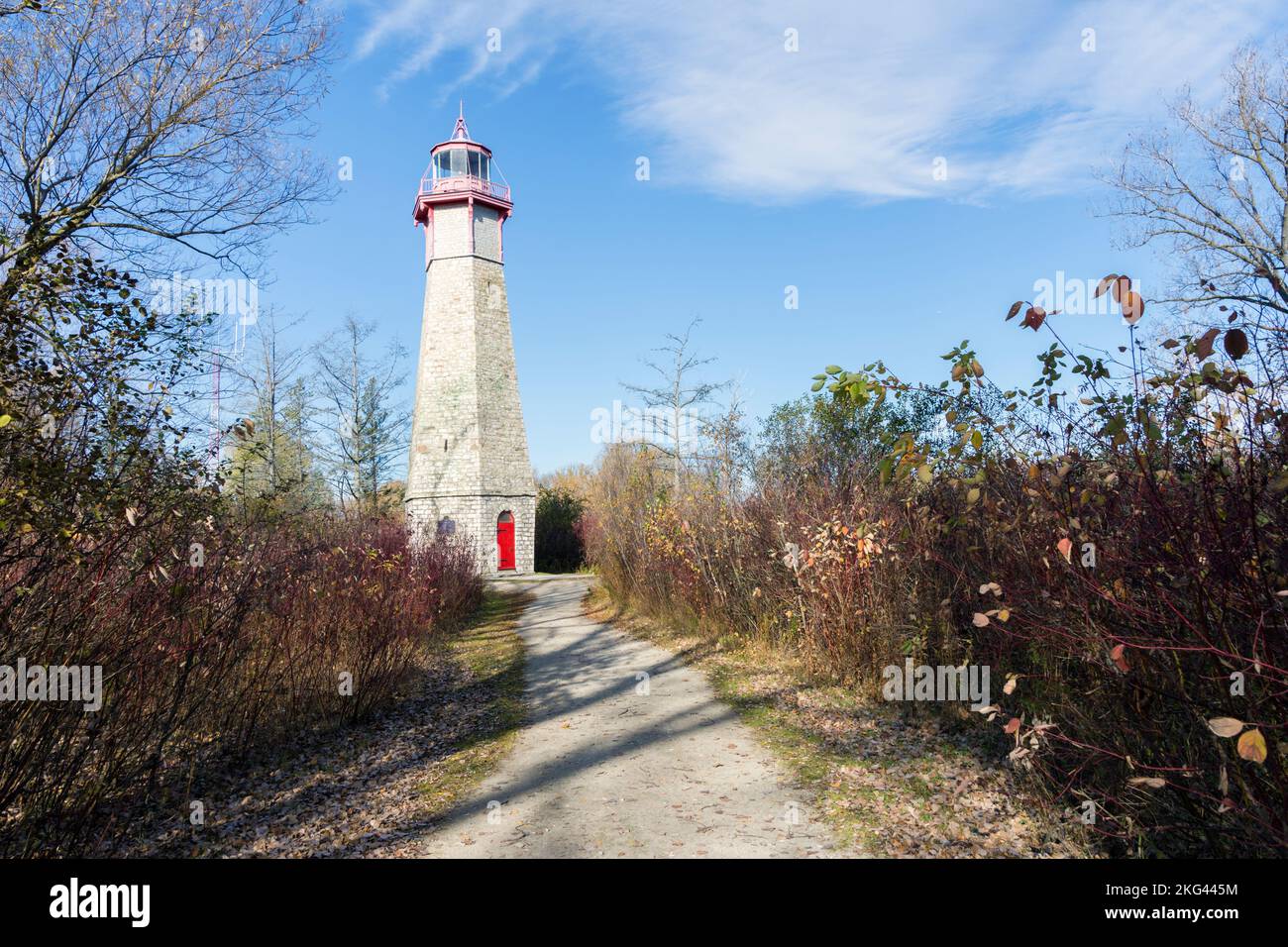 Gibraltar Point lighthouse in Toronto Islands, Ontario, Canada Stock ...