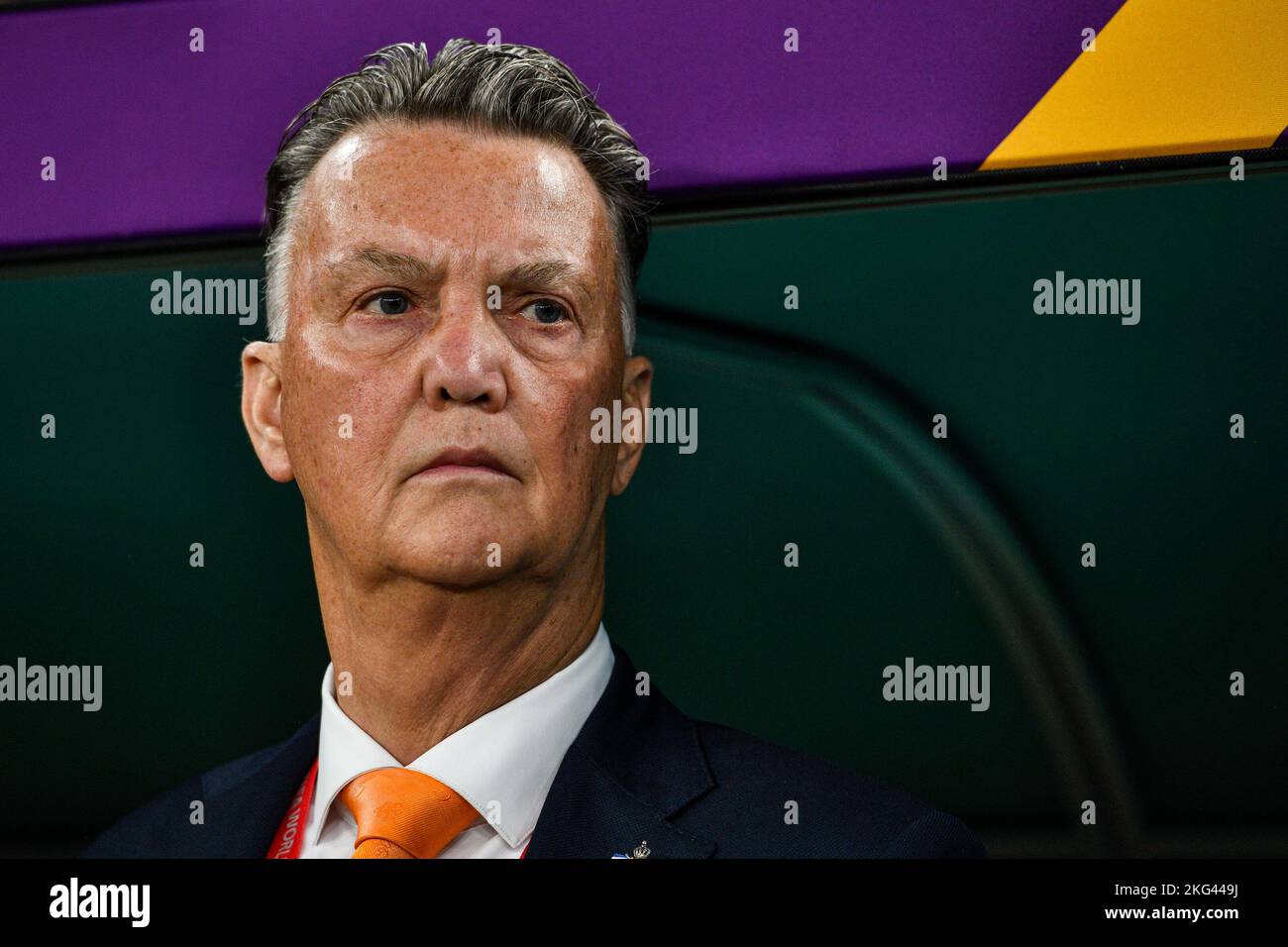 DOHA, QATAR - NOVEMBER 21: Coach Louis van Gaal of the Netherlands ...