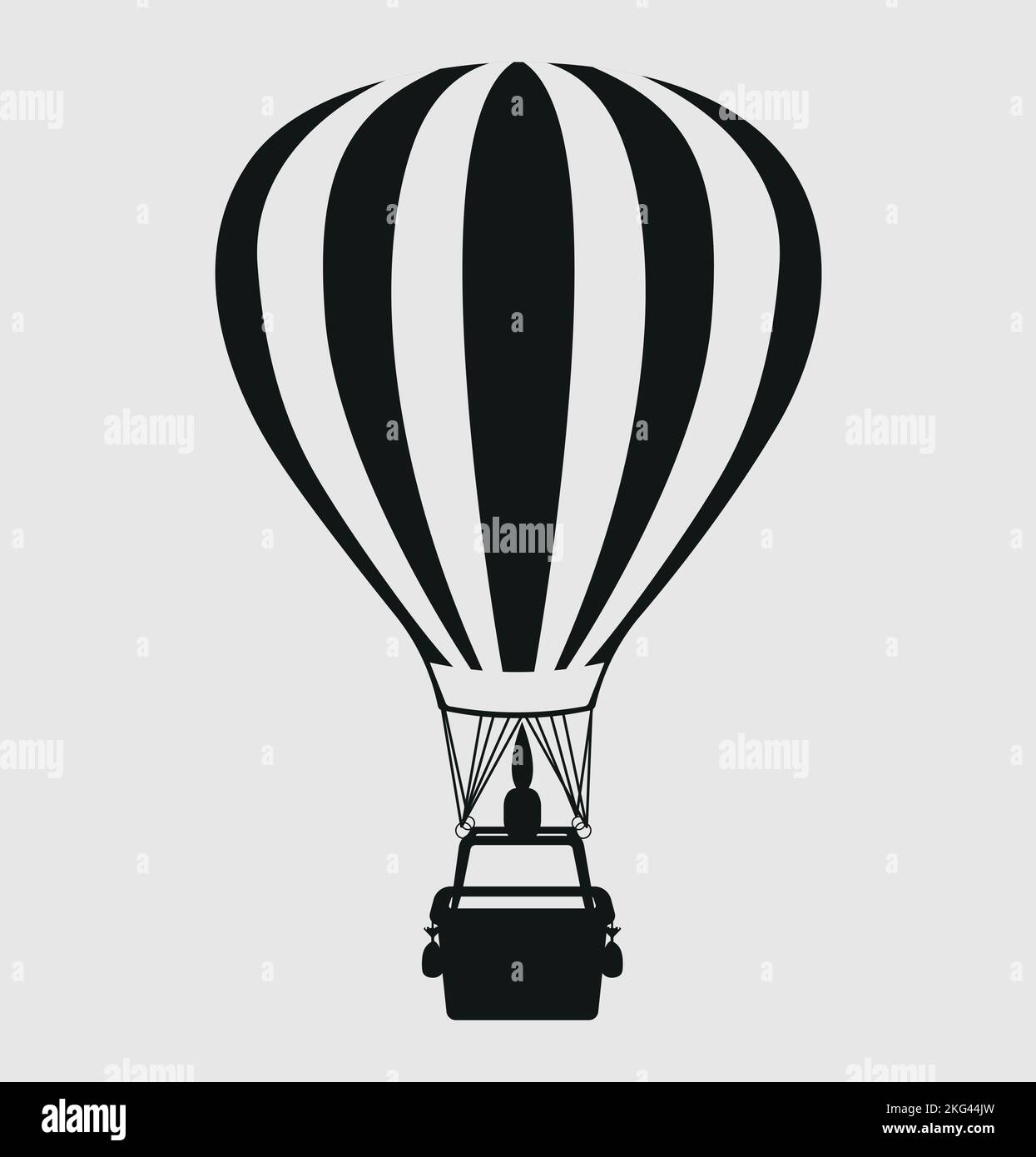 A simple hot air balloon icon isolated on a white background Stock ...