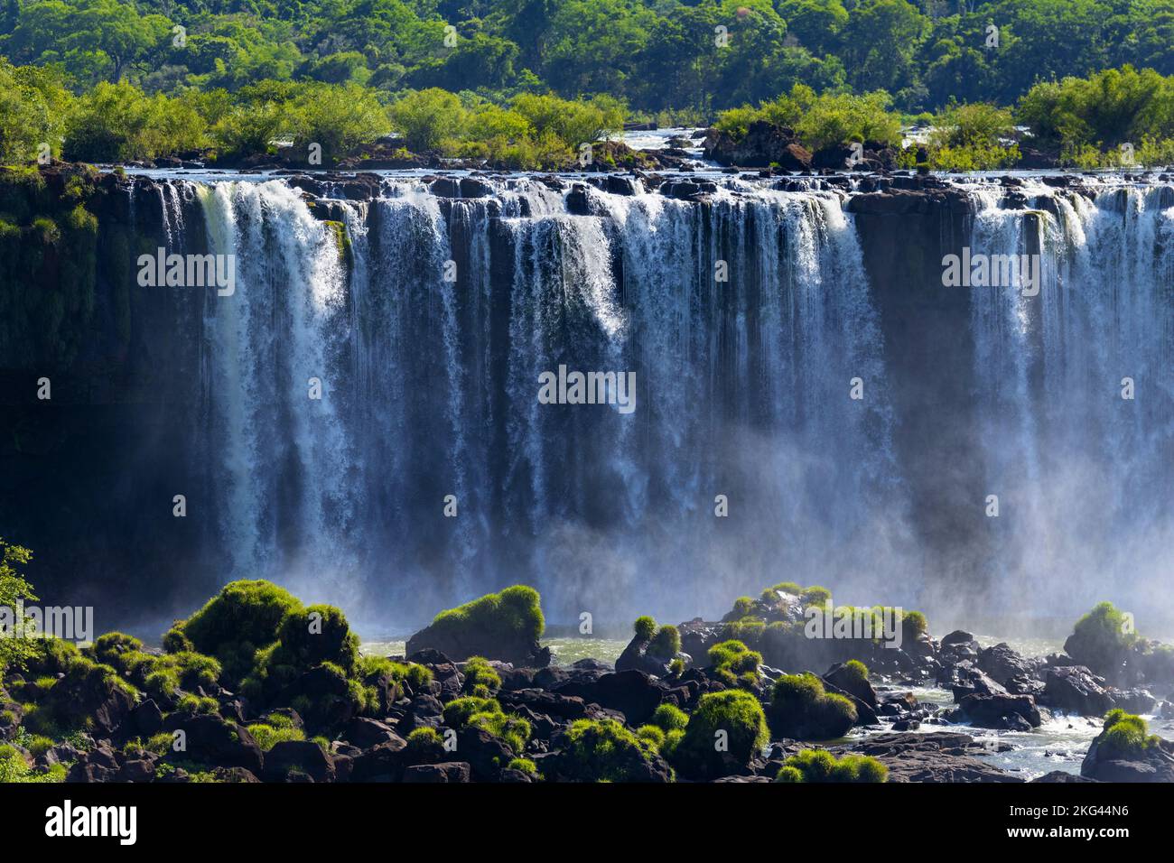 Iguazu Falls between Brazil and Argentina Stock Photo - Alamy