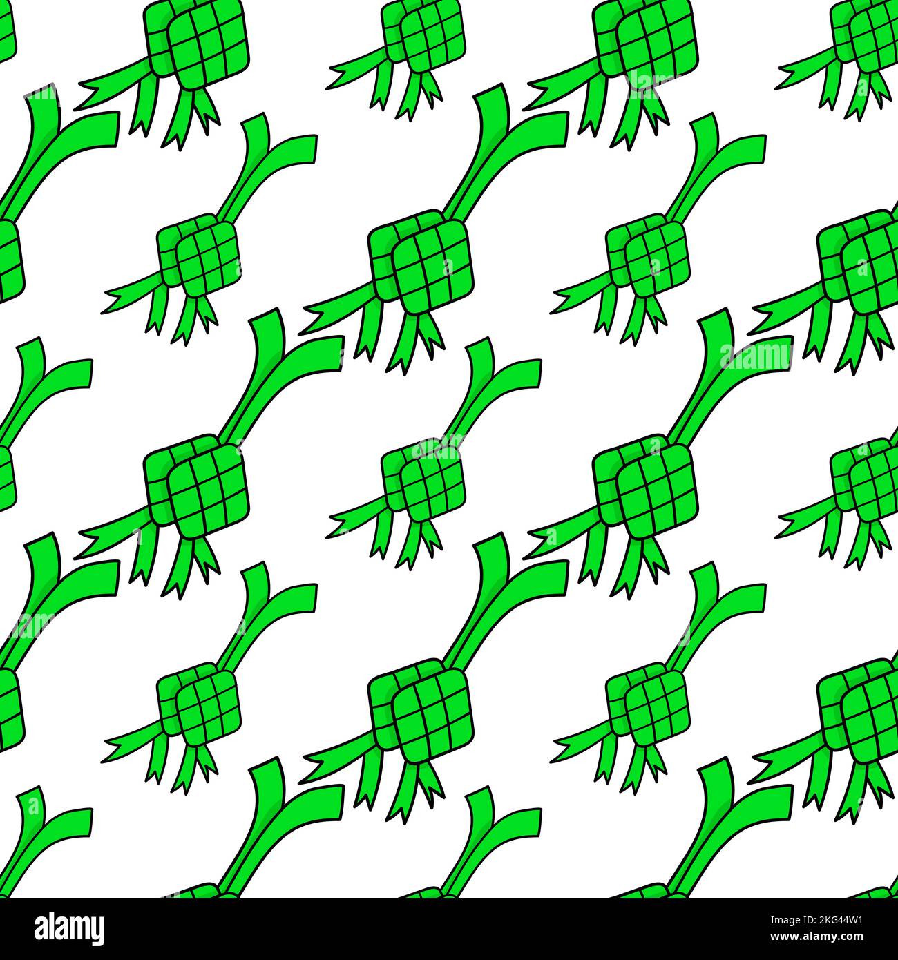 A vector illustration of a ketupat seamless pattern isolated on white ...