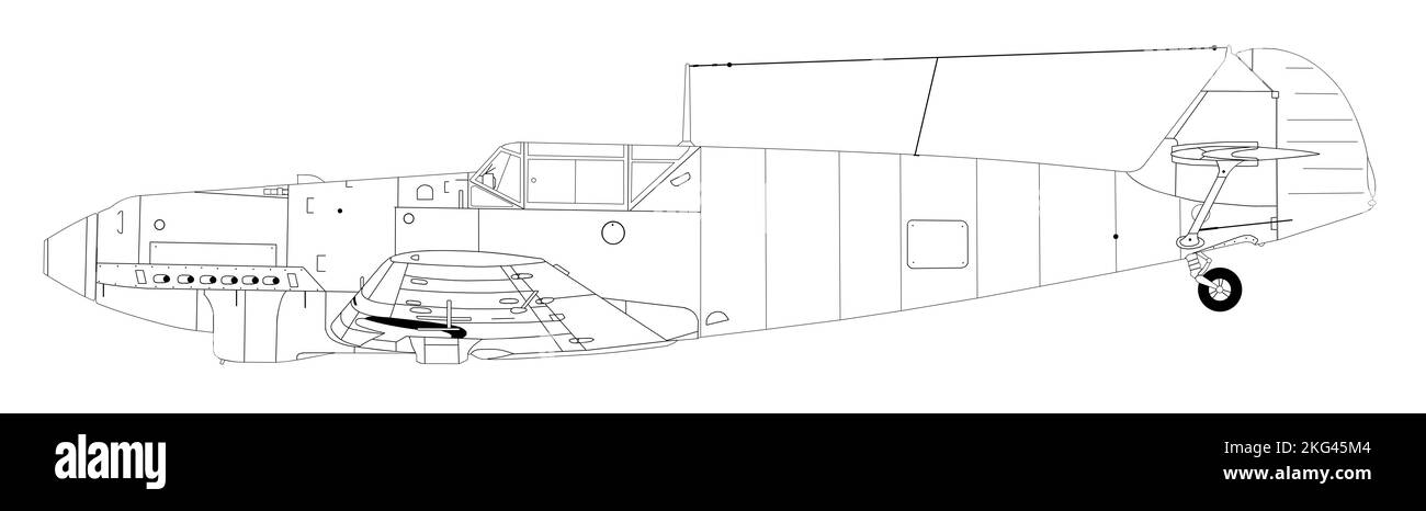 Historic german messerschmitt bf Black and White Stock Photos & Images ...