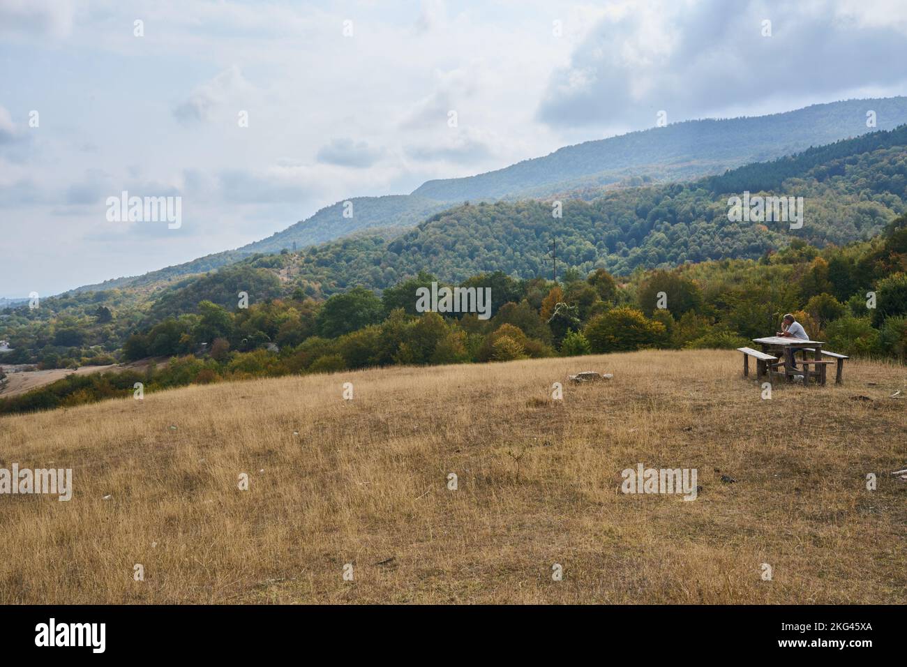 Rastplatz im vorderen Kaukasus nahe Tianeti, Kaukasus, Region Mzcheta ...